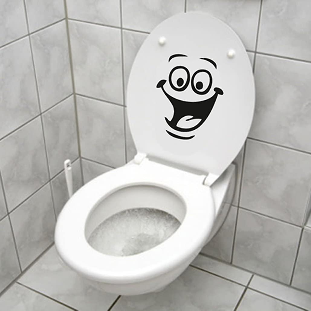 Toilet Smiley Face Decal Funny Bathroom Kitchen Wall Stickers Toilet ...