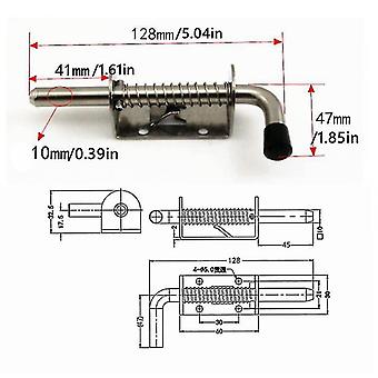2 Piece Spring Bolt Stainless Steel - Bolt Bolt - Gate Bolt Door Bolt ...