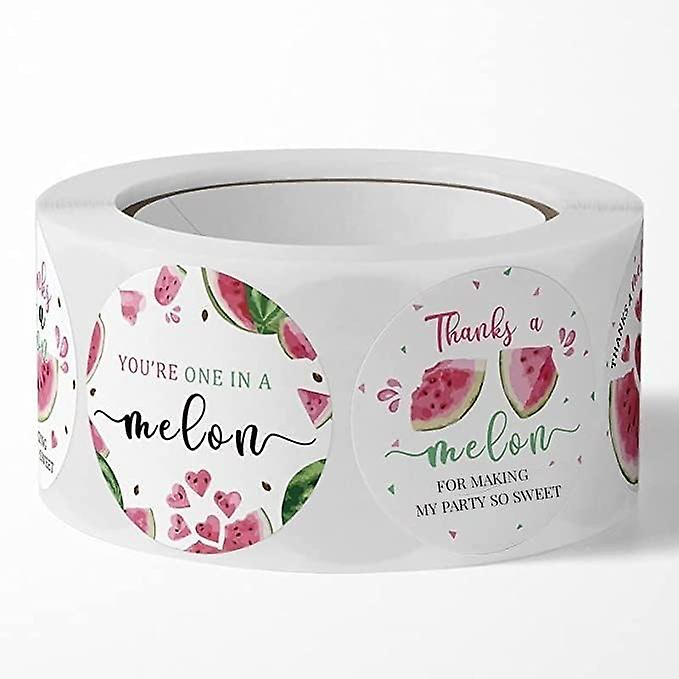 You Are One In A Melon Stickers, Watermelon Thank You Sticker Label ...