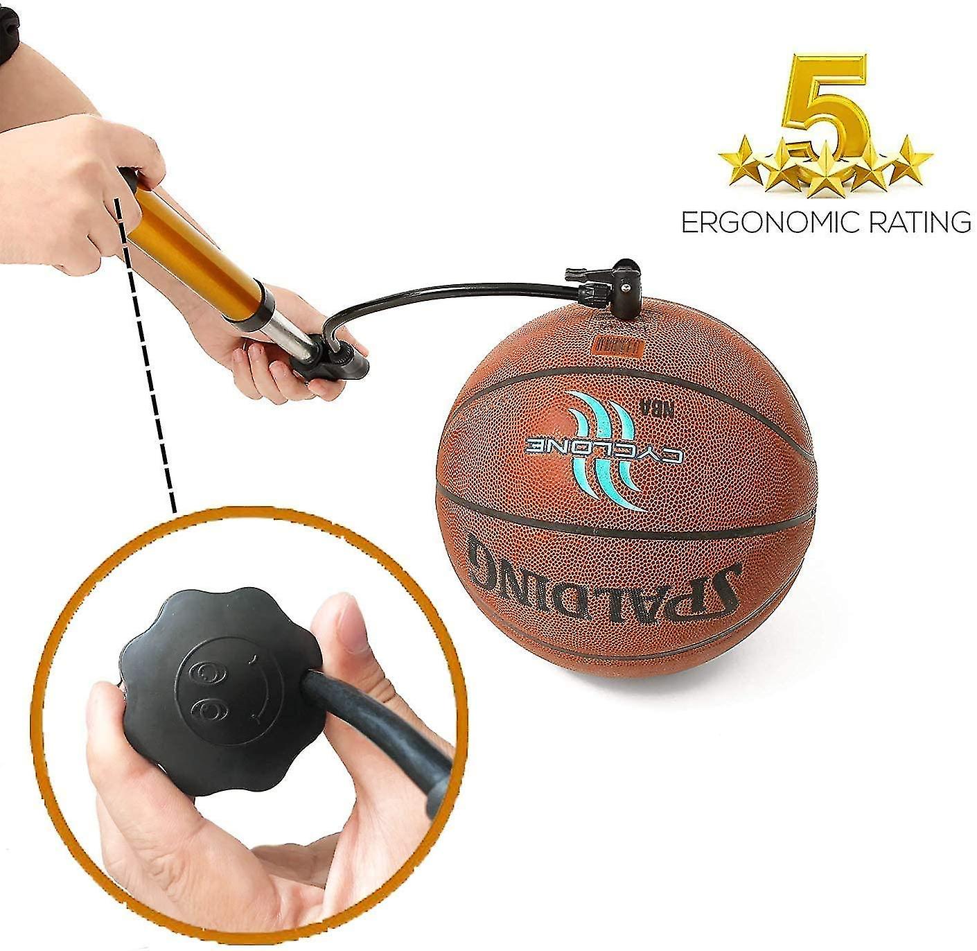 Bärbar kulpump, cykelgolvpump, cykelpump, cykelpump, uppblåsare med ...