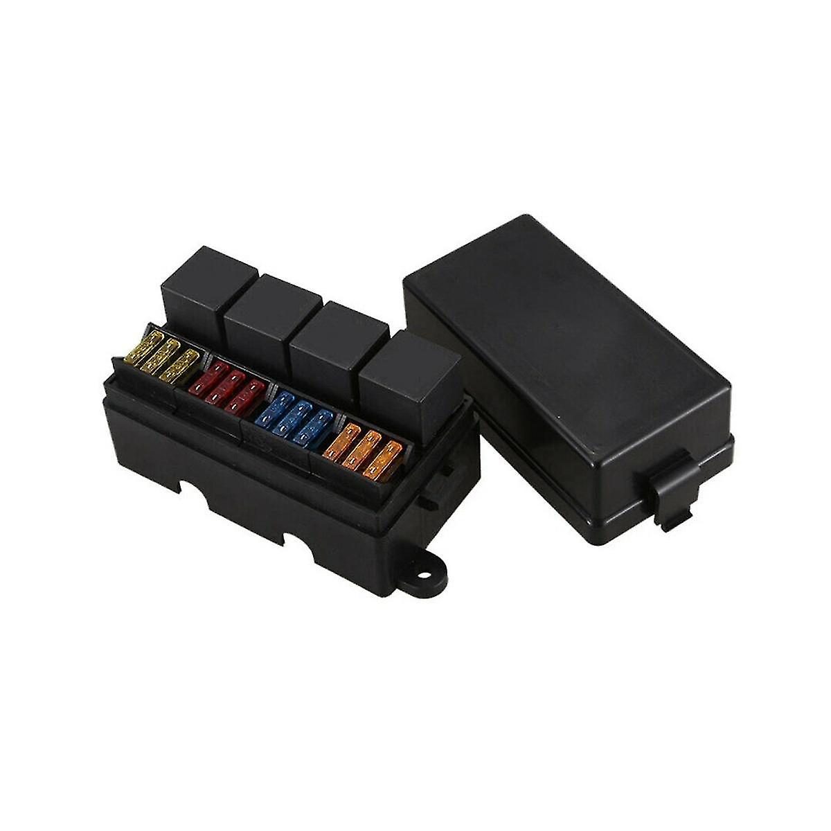12 Way Relay Fuse Block Holds Universal Waterproof Fuse Relay Box With ...