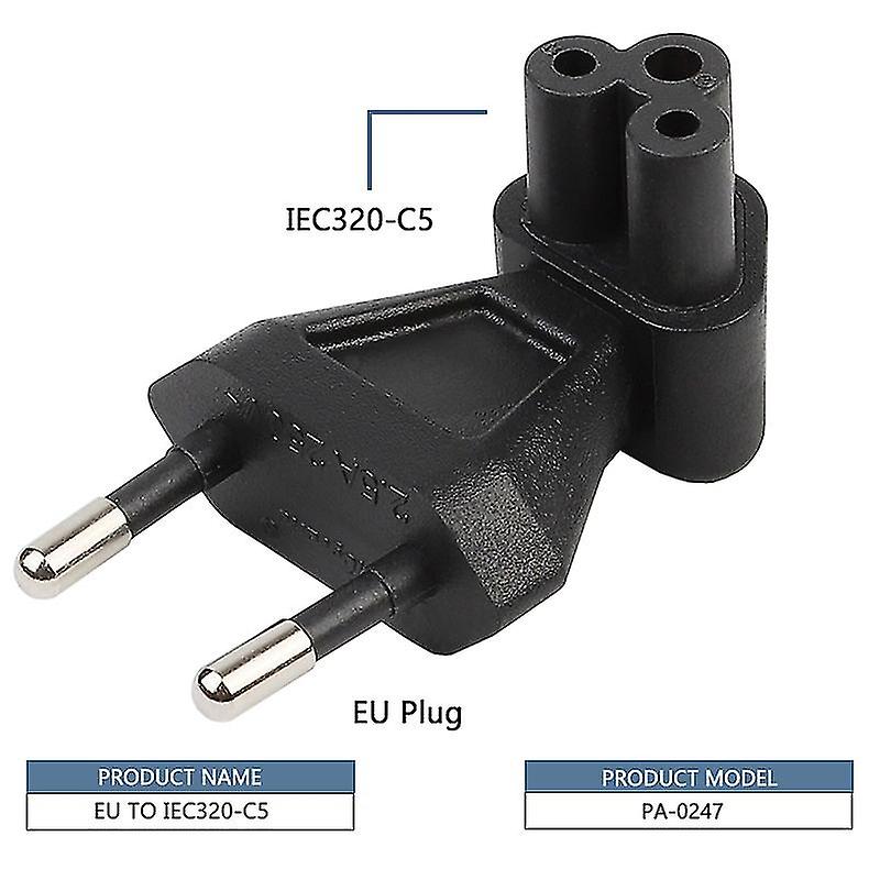 2-pin Eu Male To Iec 320 C5 Female Ac Adapter 2.5a Fuse,eu Industrial ...