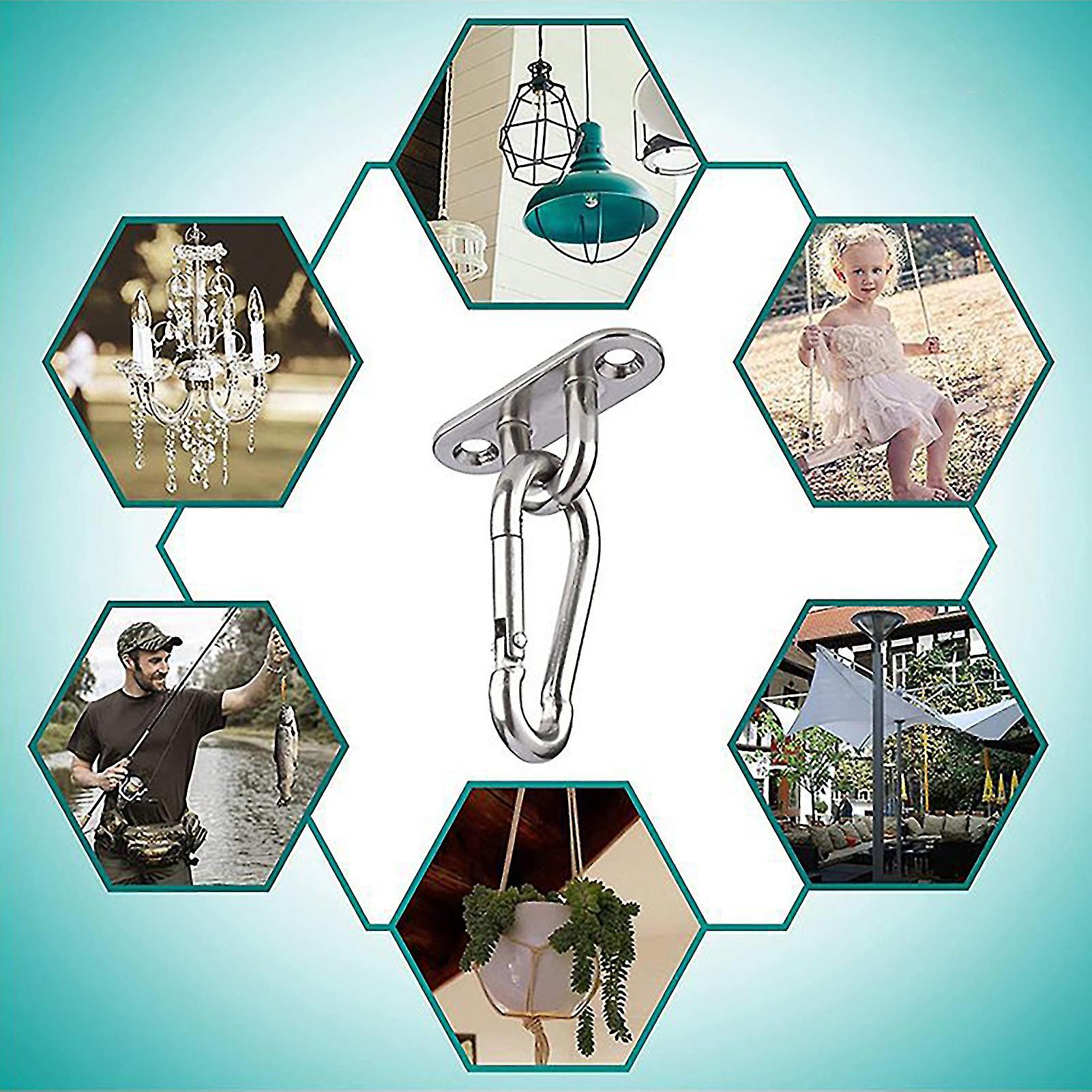 Stainless Steel Eye Plate | Oval Stainless Steel Ceiling Hook | 4pcs ...