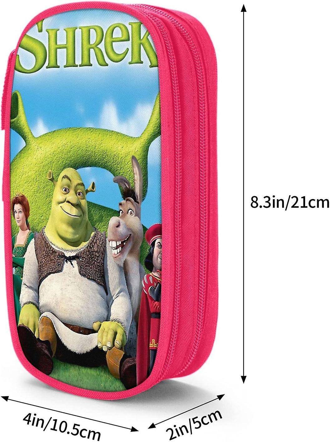 Shrek Anime Pencil Case Pen Marker Holder Pouch Box With Zipper-Pink ...