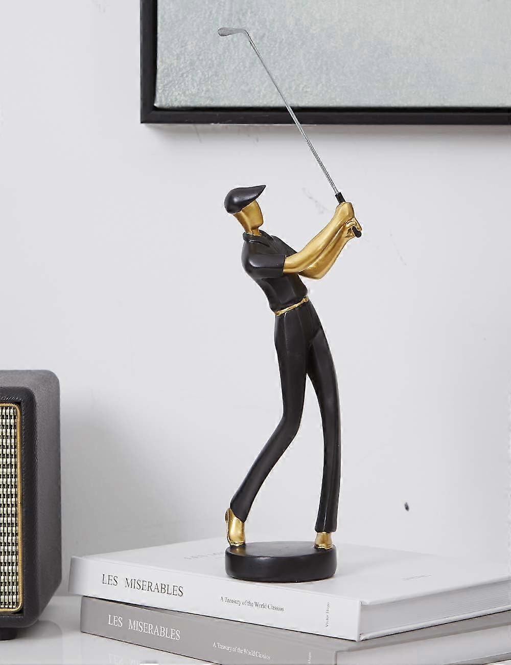 Amoy-Art Golfer Statue Figurine Golf Sculpture Decor Modern Interior ...