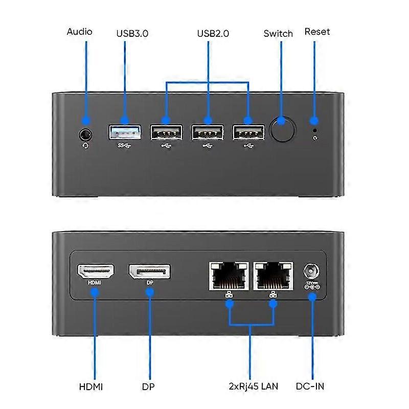 12th Gen Mini Pc Pfsense Firewall Router Intel N100 Quad Core Lpddr5 8 ...