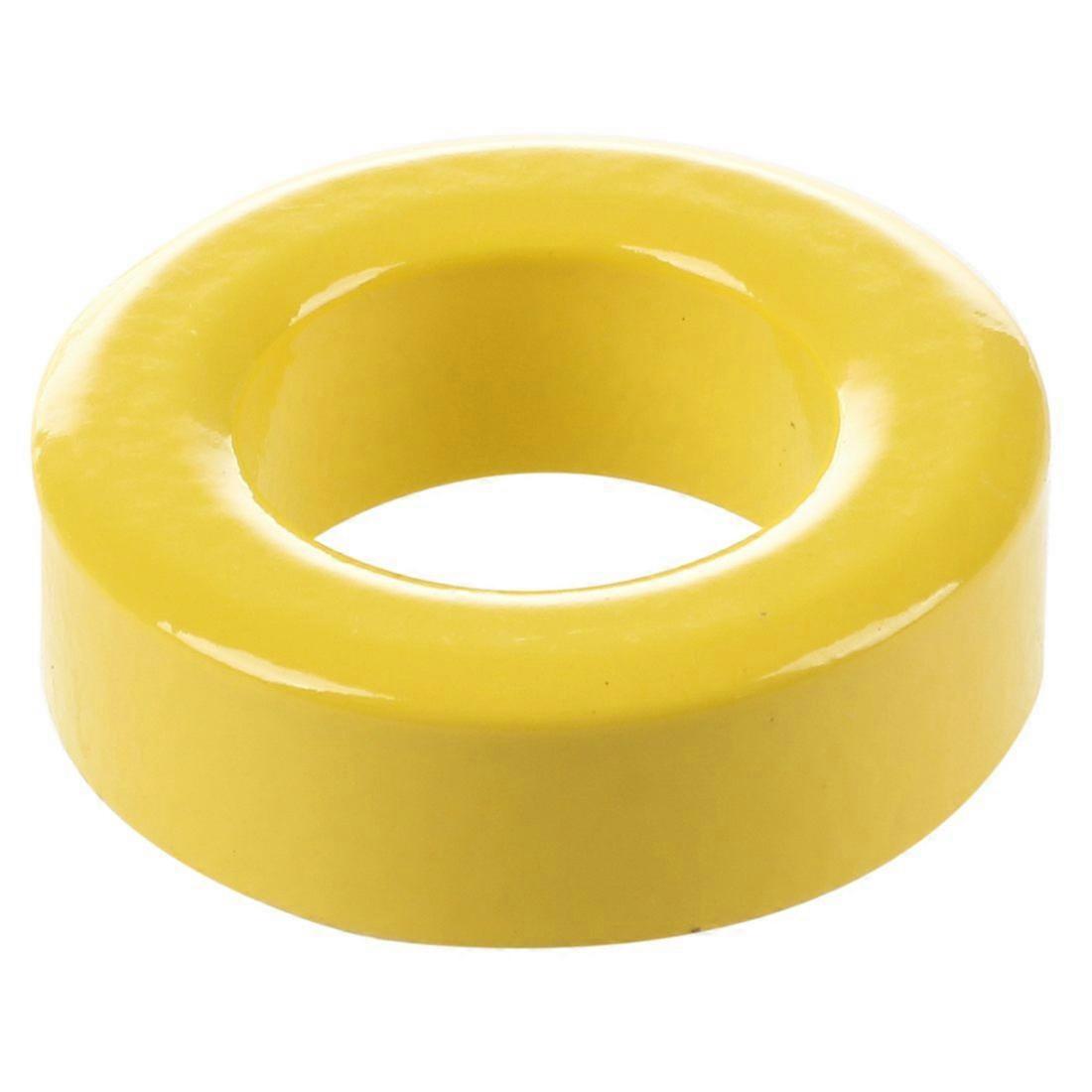 2 Pcs 33mm x 19mm x 11mm Yellow White Iron Core Ferrite Rings Toroid ...