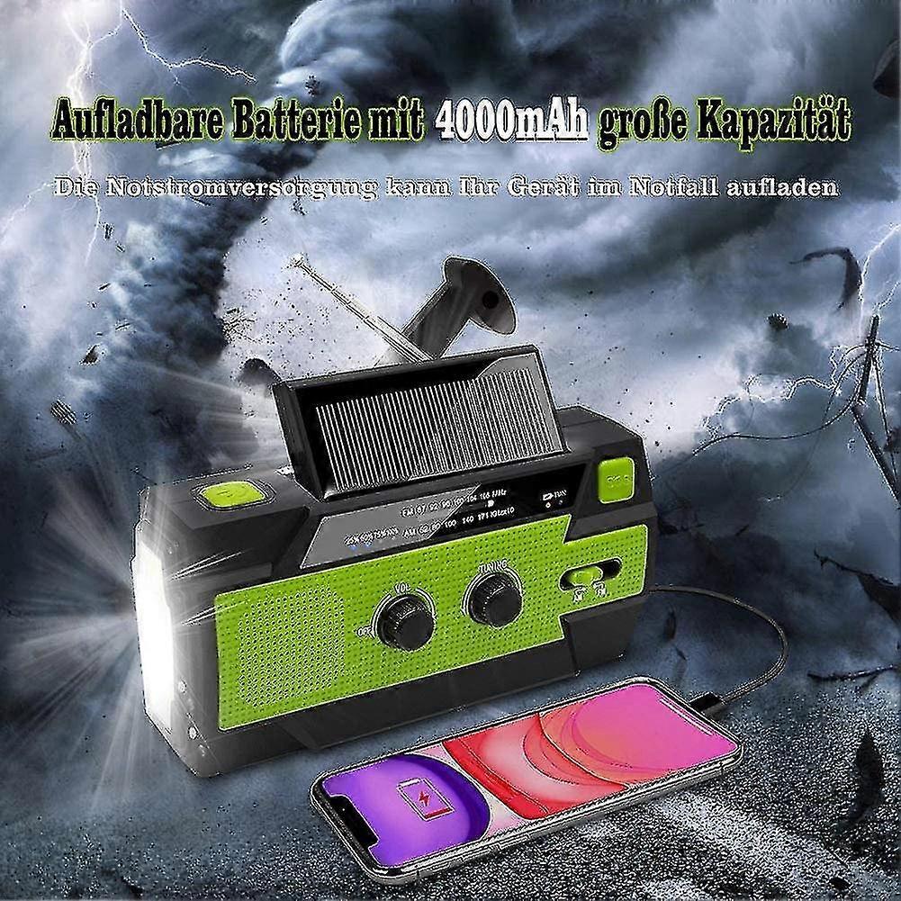 Solar Radio, Portable Crank Radio Dynamo Radio With Am/fm, Built-in ...