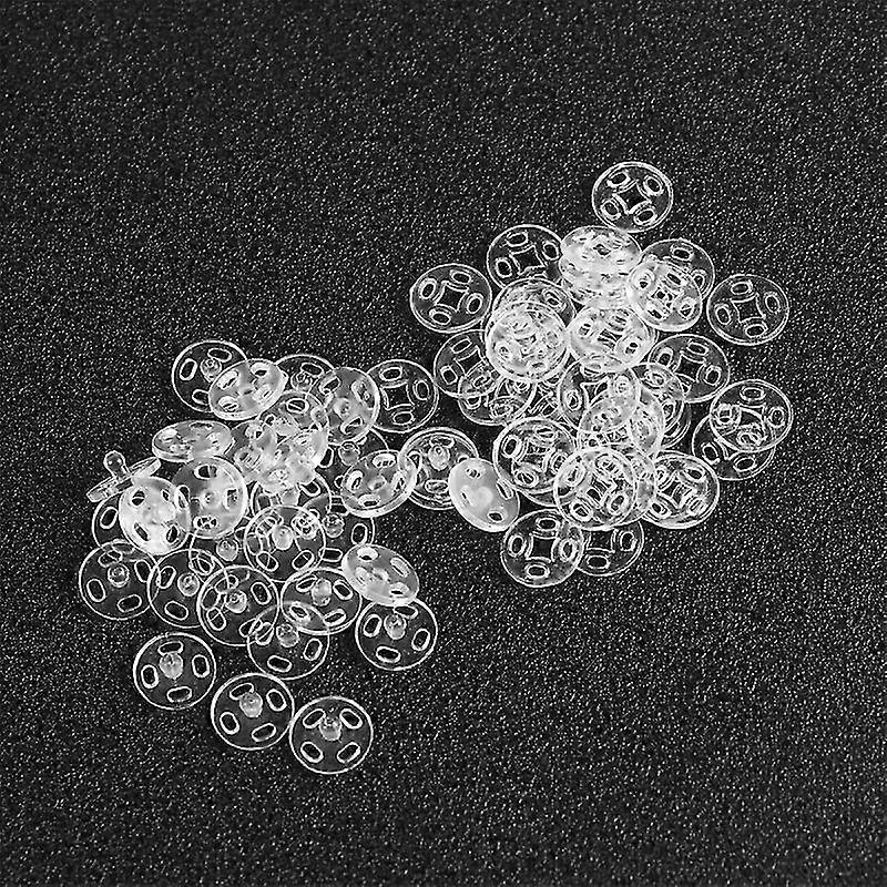 100pcs clear shirt buttons coat snaps buttons invisible snaps fasteners ...