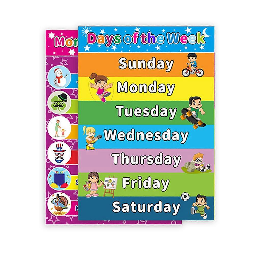 ABC Alphabet Chart + Numbers Shapes + Colors Poster Set, Toddler ...