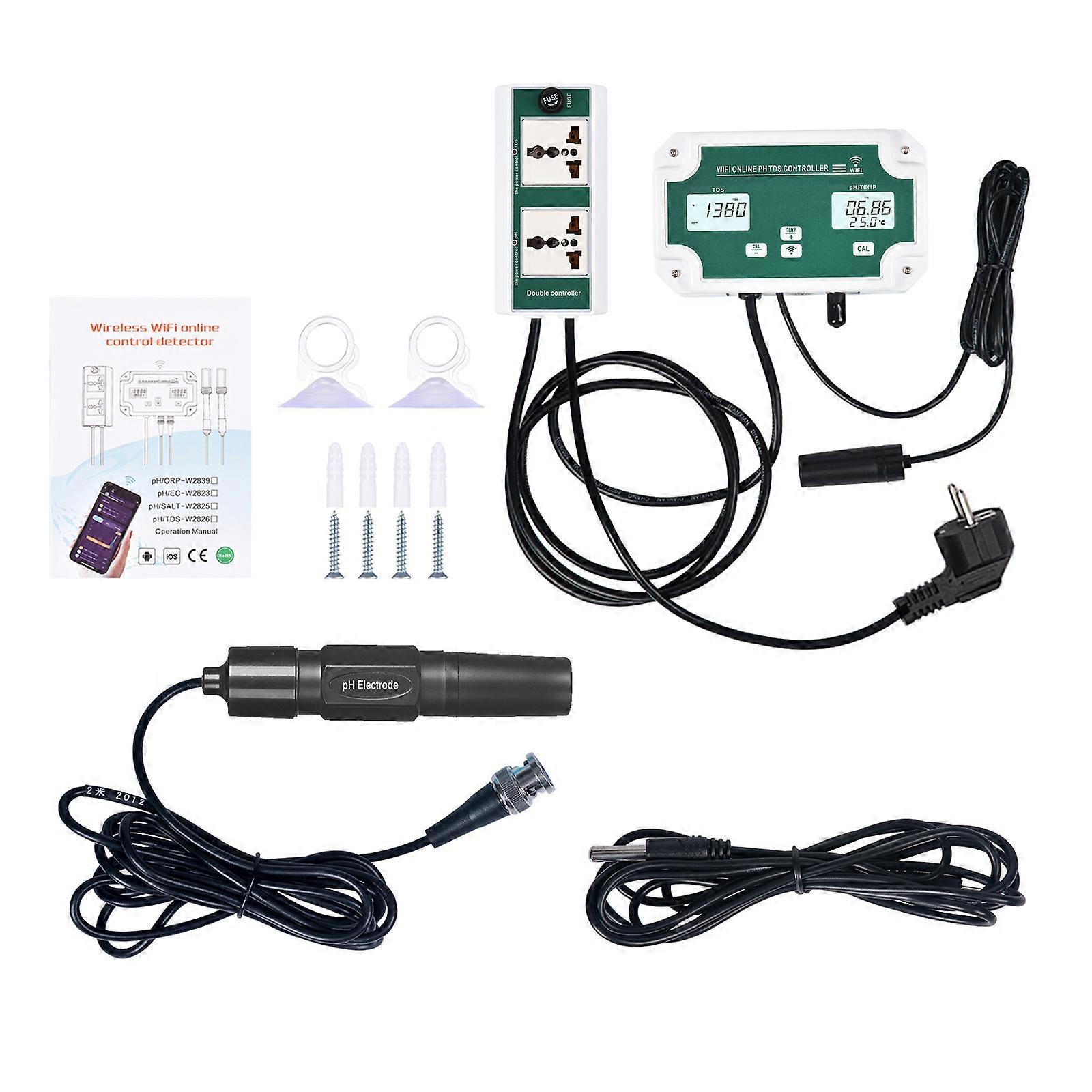 WiFi Online pH TDS Controller Professional 3-in-1 pH/TDS/TEMP Water ...