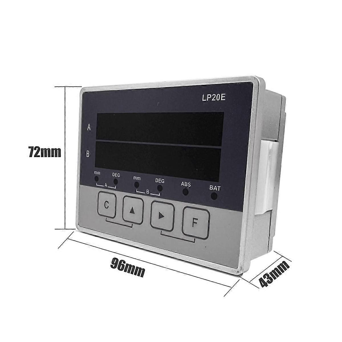 LP20E 2 Axis Digital Display DRO Magnetic Sensor Tape Displacement Readout Scale Position ...