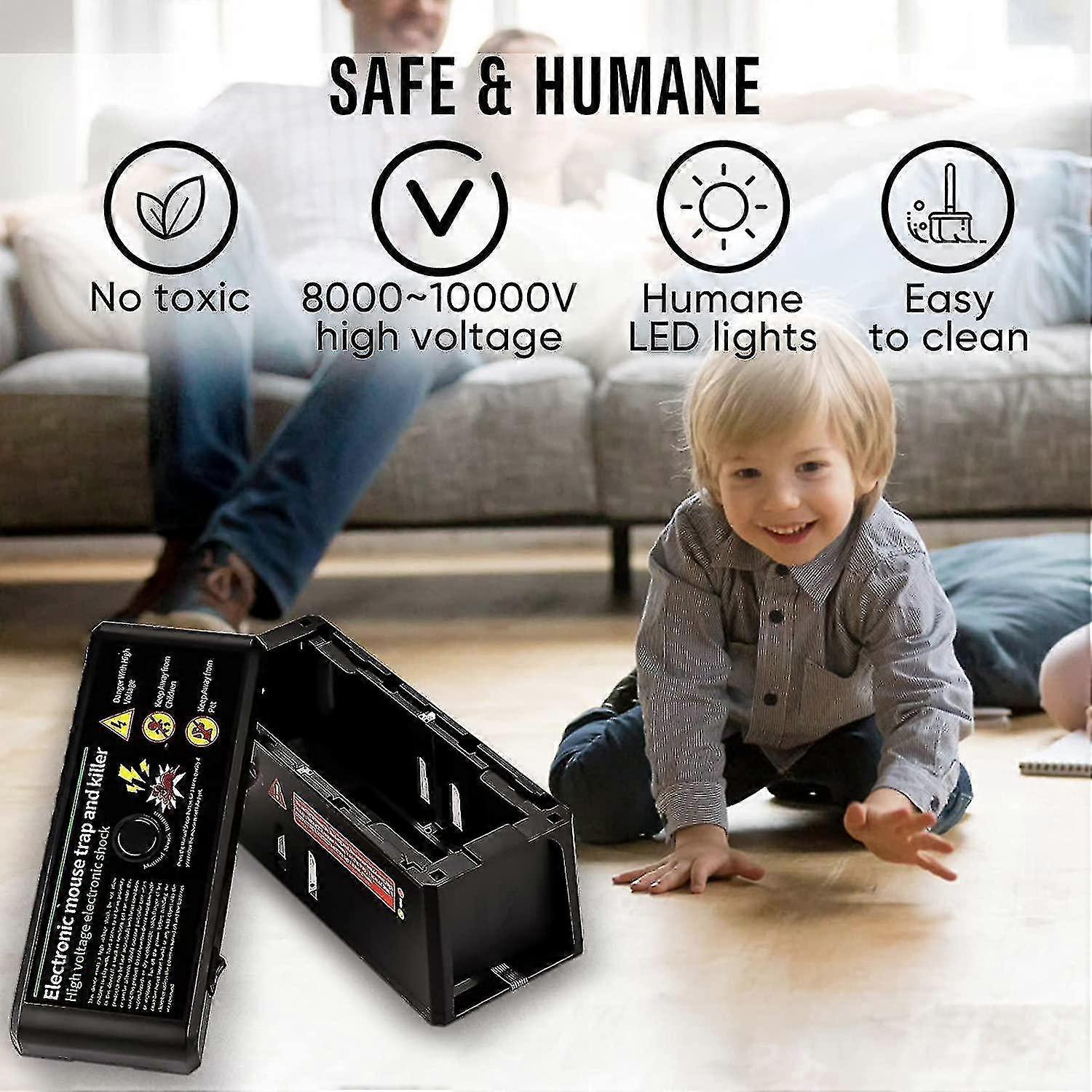 Mouse Trap - Electric Rodent Killer - Safe Cleaning | Fruugo UK