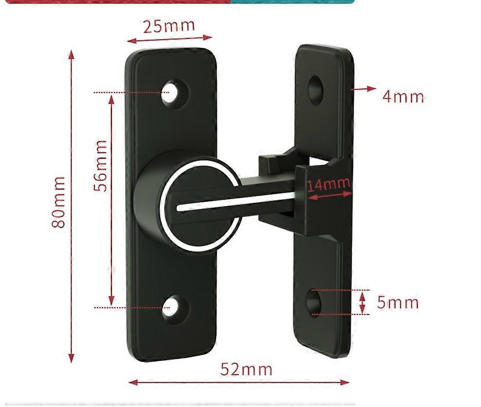 Illuminated Sliding Interior Door Latch Lock, 90 Swing Door Hook Latch ...