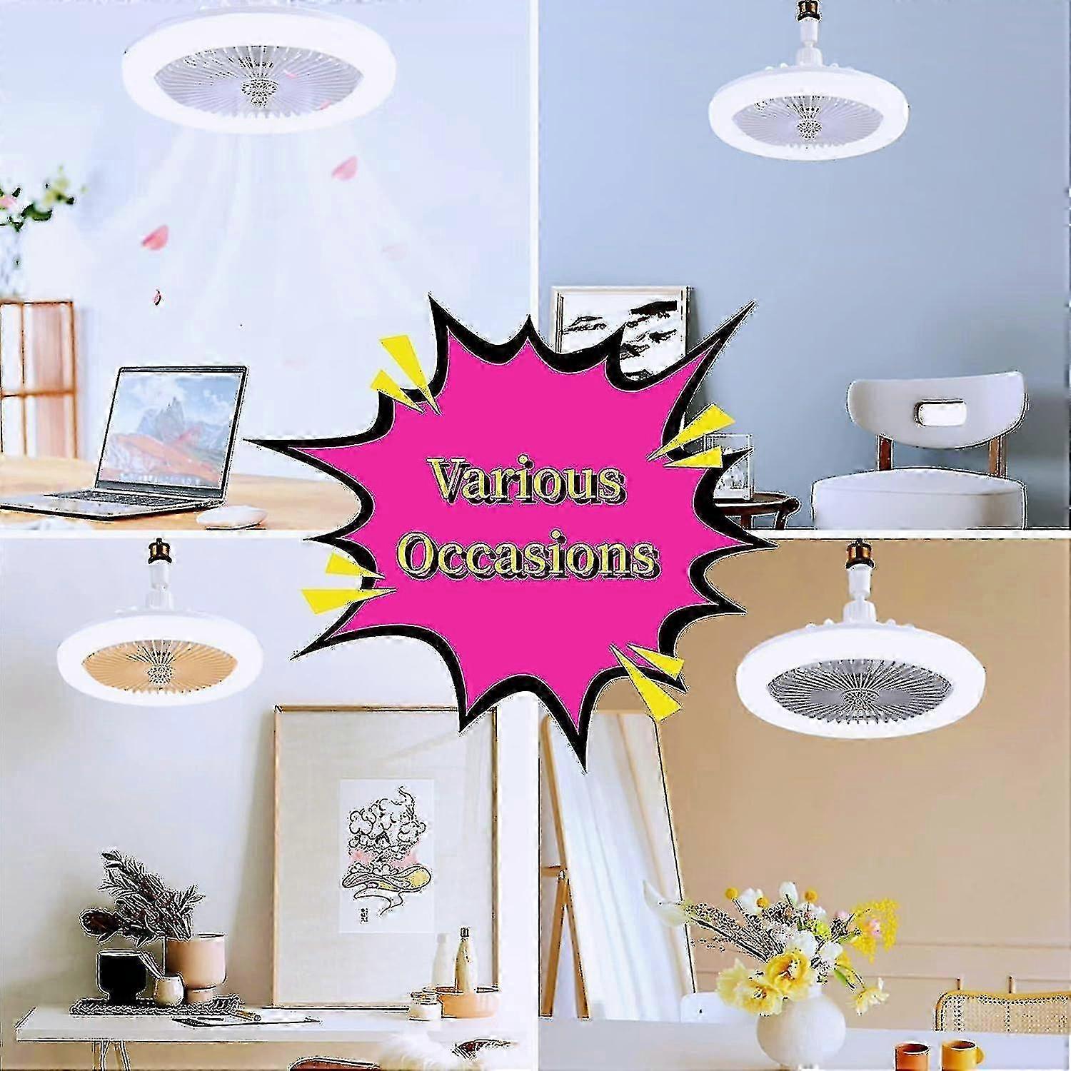 Led Ceiling Fan With Lights,smart Fan Light,30w Dimmable Noiseless ...