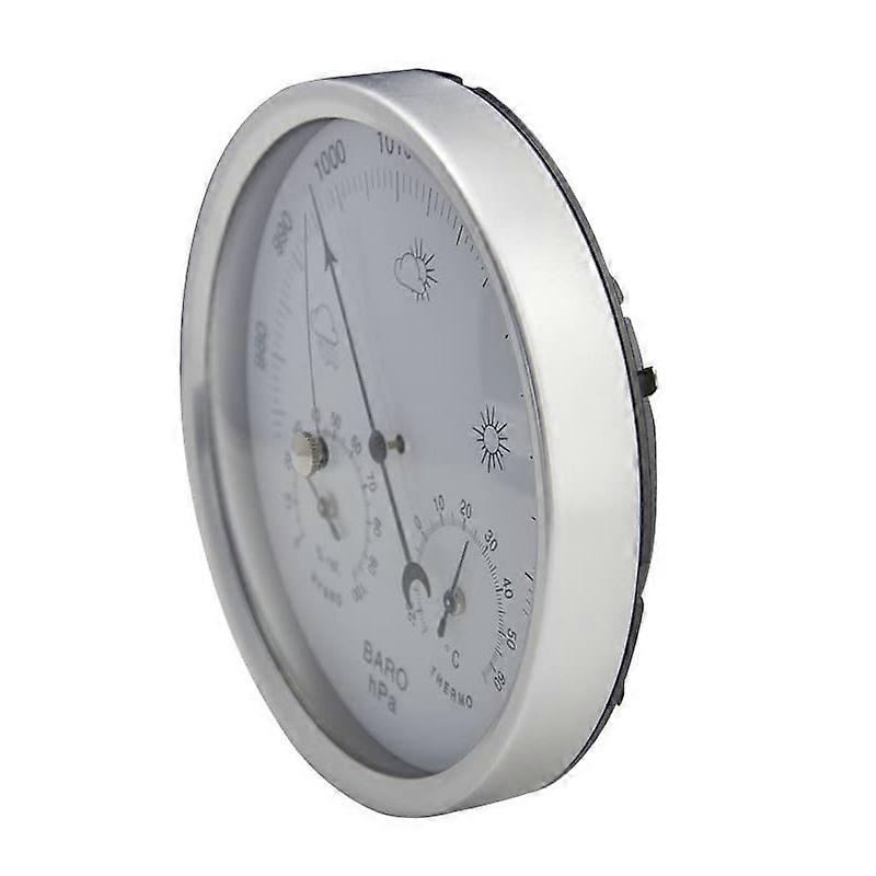 Weather Station Analogue Dial Barometer With Thermometer Hygrometer Air ...