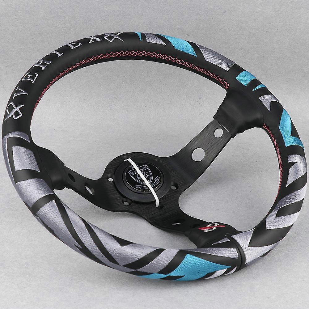 Jdm Vertex Style 13inch Genuine Leather Embroidery Drift Sport Steering ...