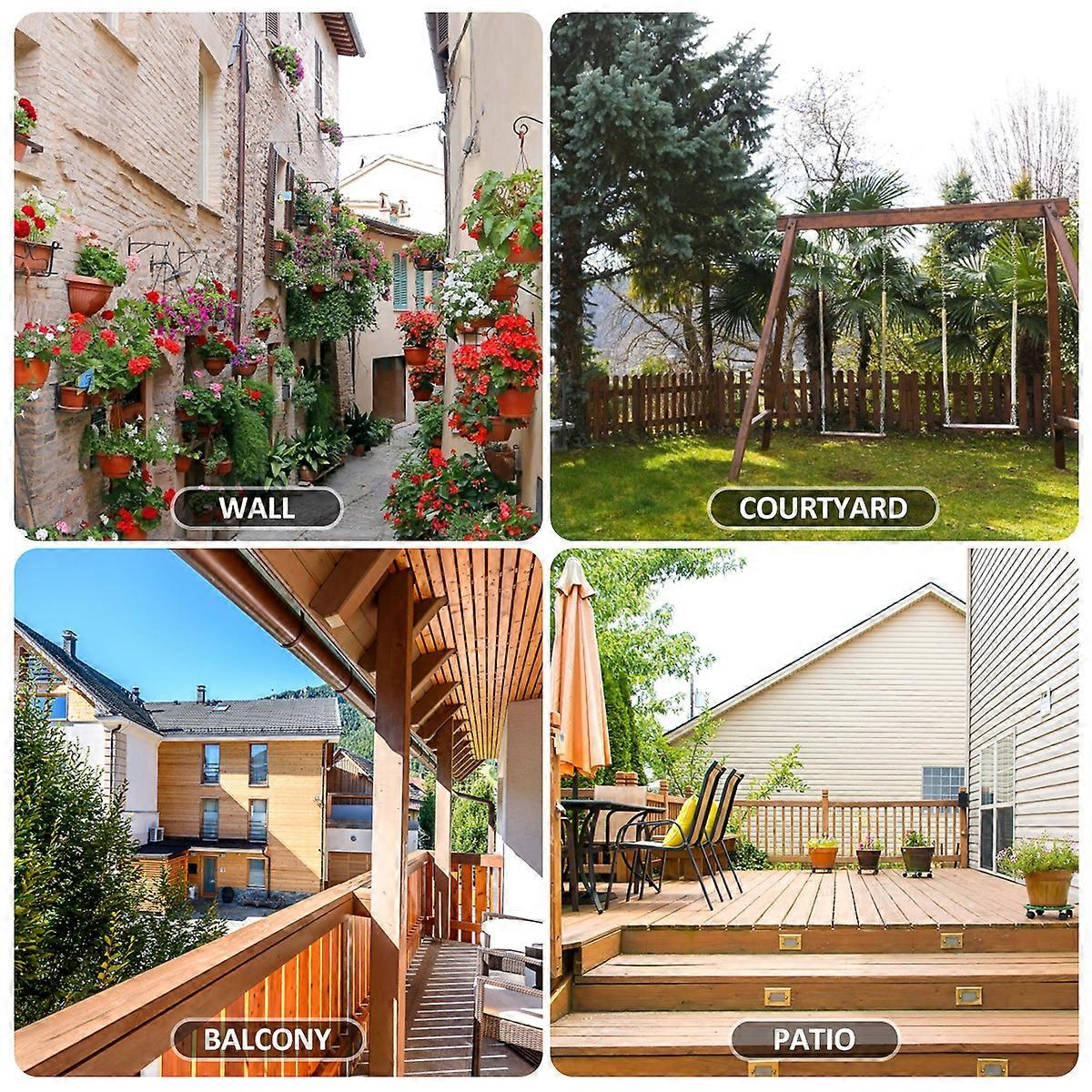 Expandable Fence with Solar Light String Stretchable Foliage Privacy ...