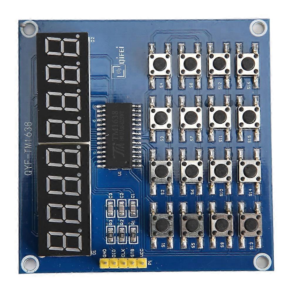 Tm1638 3 Wire Mcu Control 8 Bit Led 16 Keys Keyboard Scanning And Display Module For Arduino