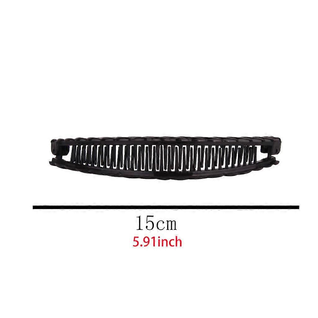 Womens Plastic Interlocking Teeth Clincher Combs Banana Clip Grib ...