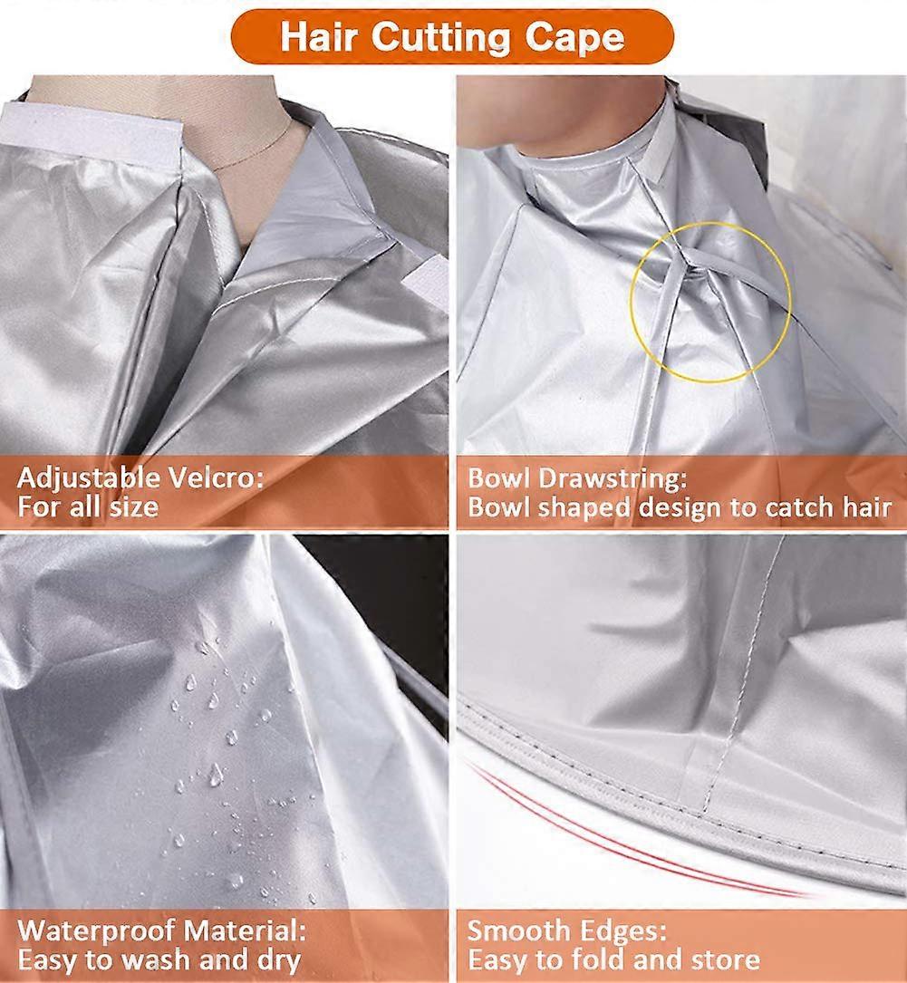2Pcs Hair Cutting Cape And Beard Bib, Haircut Cape Hair Catcher For ...