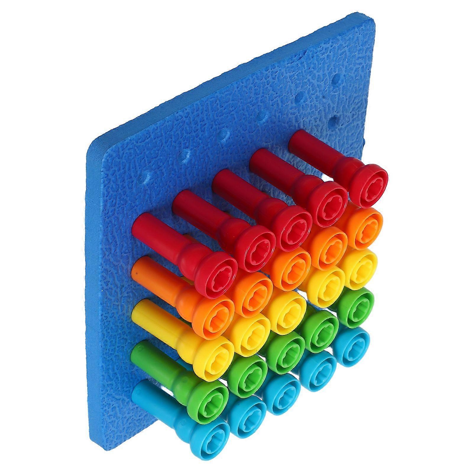 1 set Peg Board Toy For Toddlers Fine Motor Skills Development Color ...