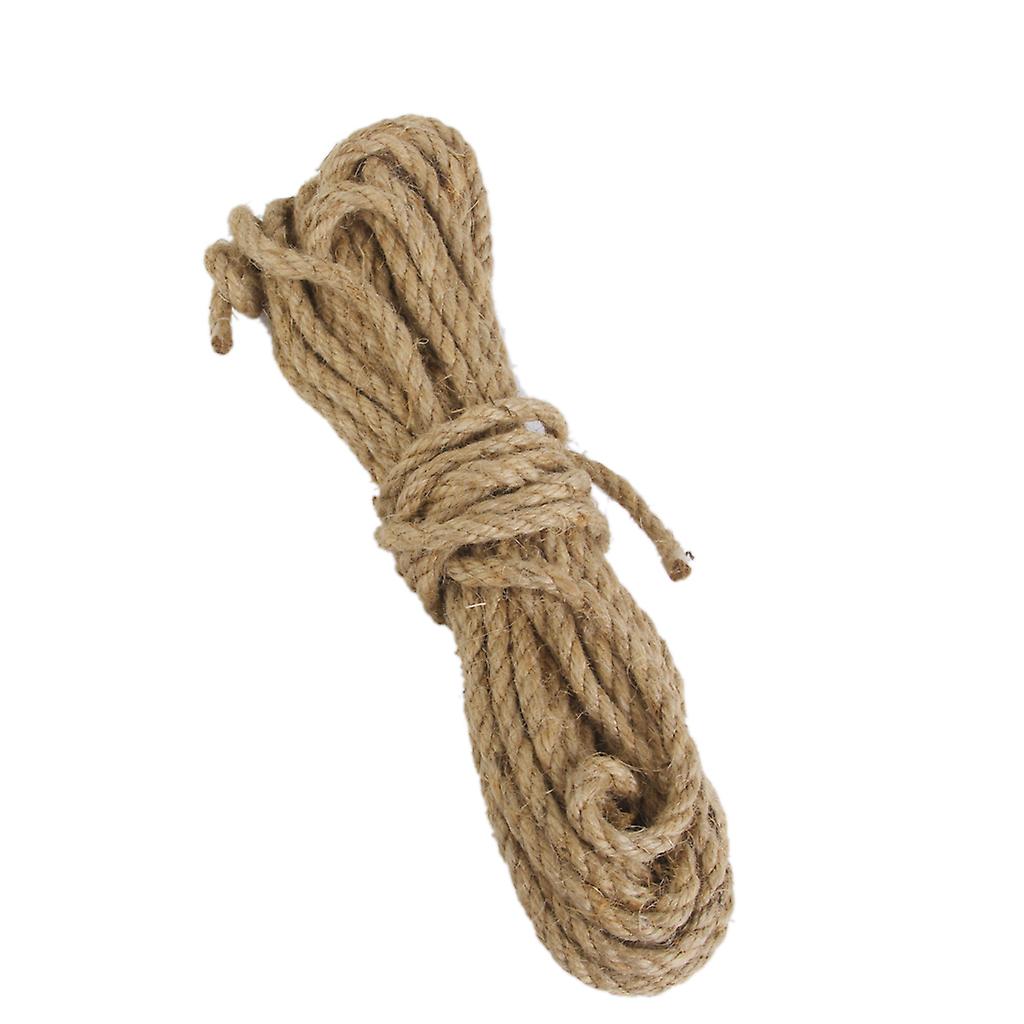 2x10M Twisted Burlap Jute Twine Rope Natural Hemp Cord Sisal Rope 6mm ...