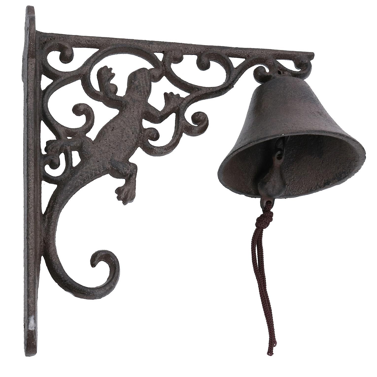 Gecko / Lizard Bell Cast Iron Door Wall Fence Gate House Post Porch ...