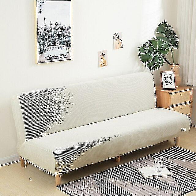 Large Armless Sofa Bed Slipcover Couch Cover Without Armrests Stretch ...