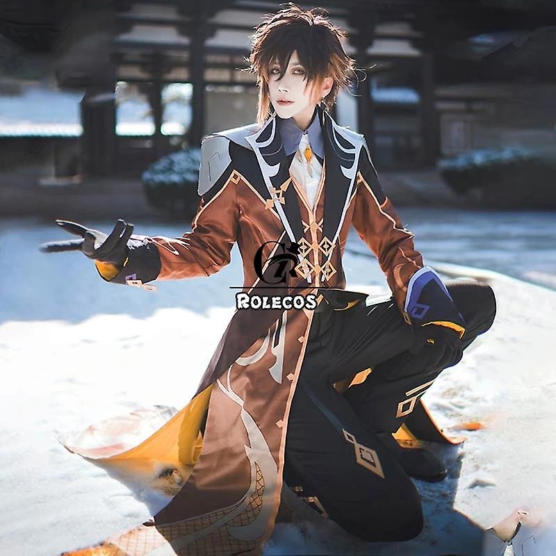Zhongli Cosplay Costume Game Genshin Impact Zhongli Cosplay Costume Men ...