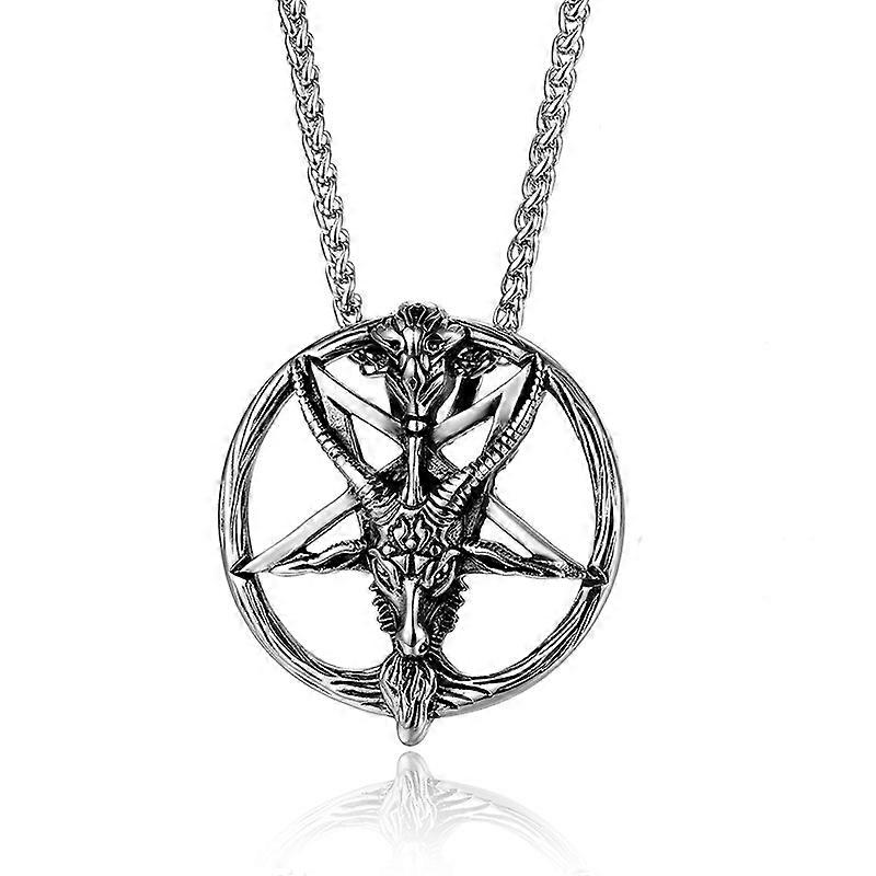 Leviathan Satanic Brimstone Cross Necklace, Gold Plated Satan Church ...