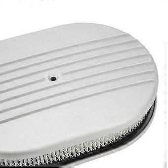 Oval Air Cleaner Aluminium Alloy 12in Half Finned Air Filter Assembly ...