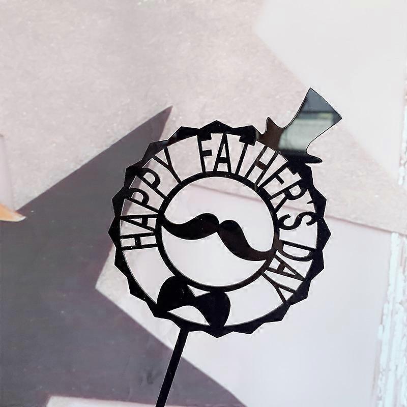 Ins Father's Day Birthday Party Cake Topper Dad Bow Tie Gold Acrylic ...