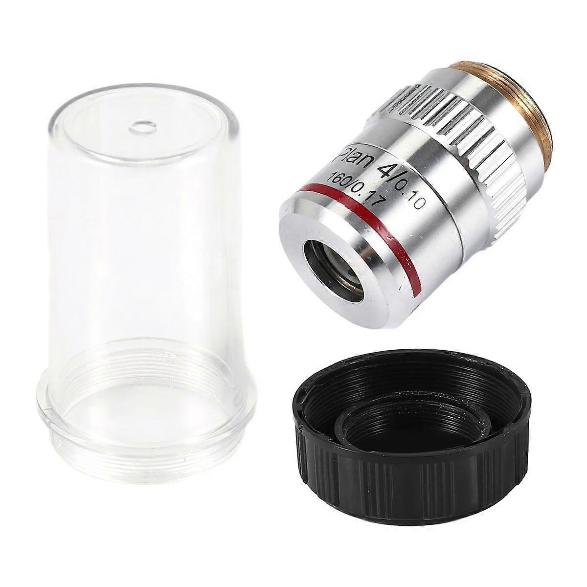 Microscope Plan Achromatic Objective Lens 4X Biological Metallurgical ...