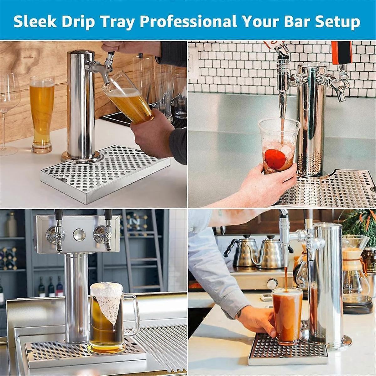 Beer Drip Tray for Kegerator, Stainless Steel Kegerator Drip Tray Beer ...