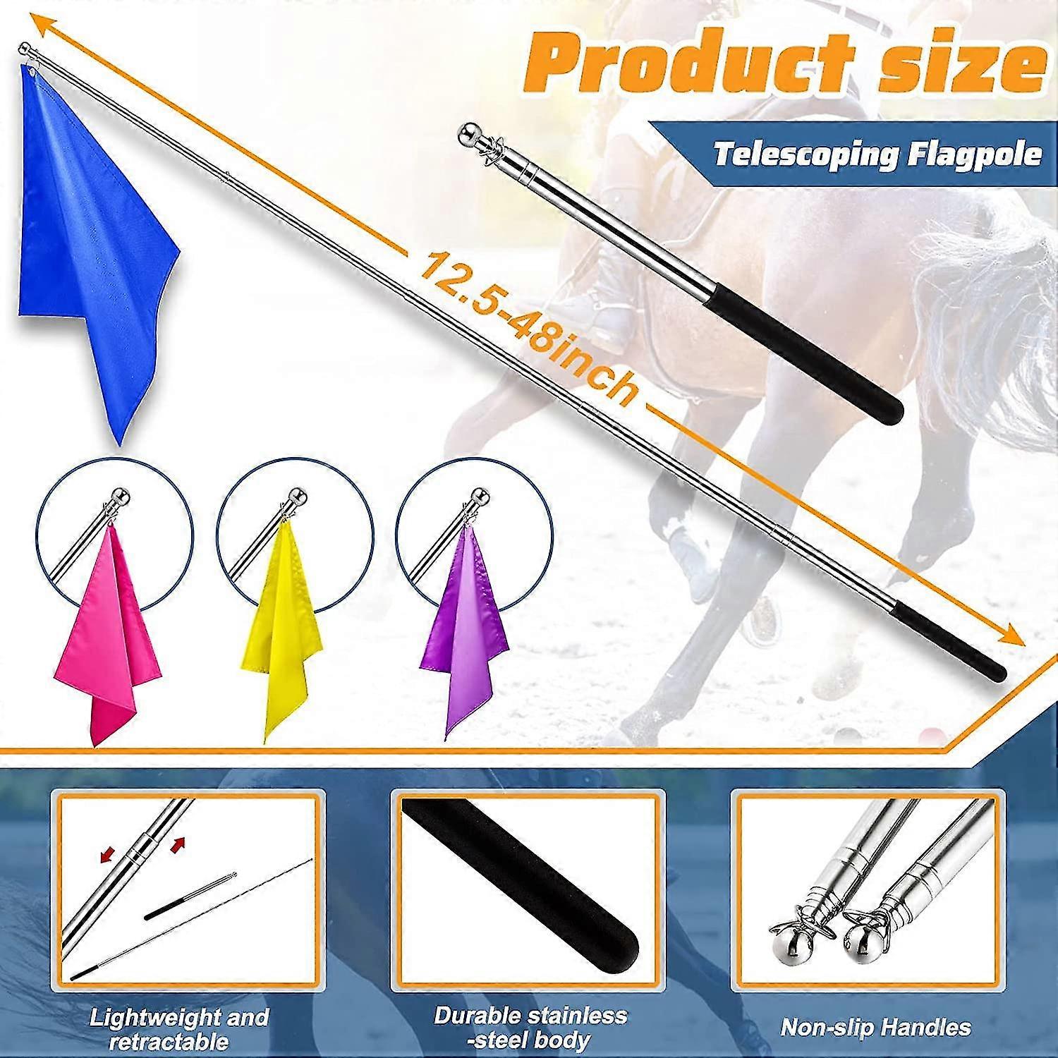 Equestrian Training Flag 4 Pieces Equestrian Training Equipment ...