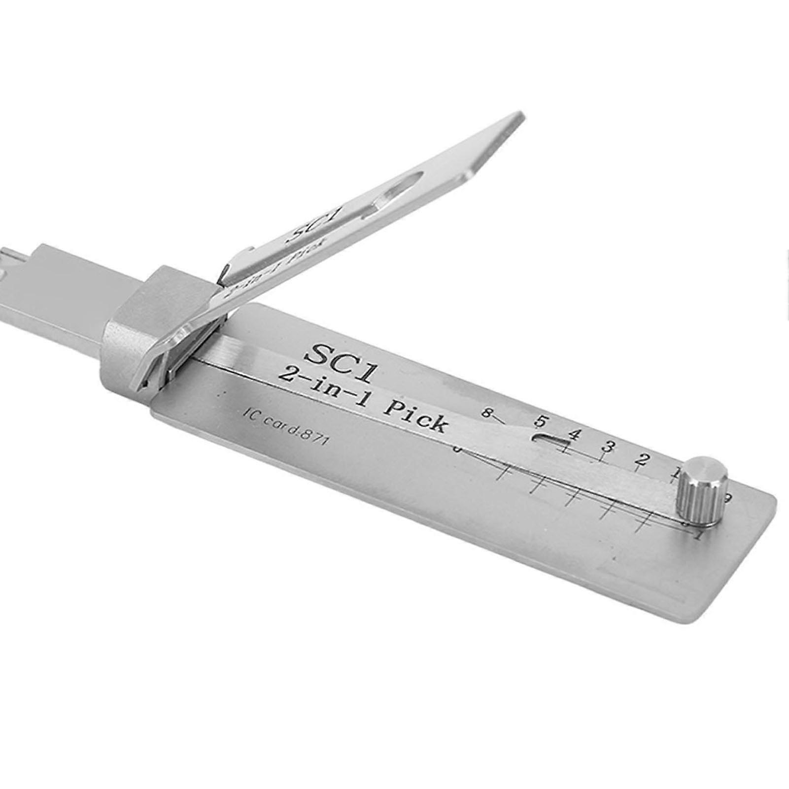 Key Decoder 2 in 1 Stainless Steel Key Pick Up Hook Tool Hardware for ...