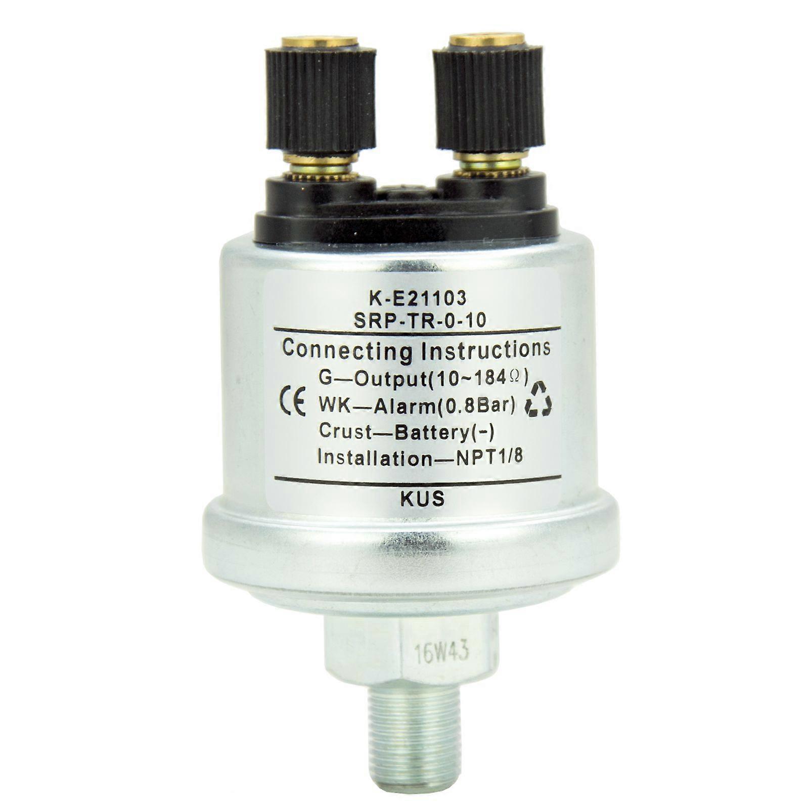 KUS Mechanical Oil Pressure Sensor NPT 1/8 0-10 Bar With Alarm for Boat Car | Fruugo UK