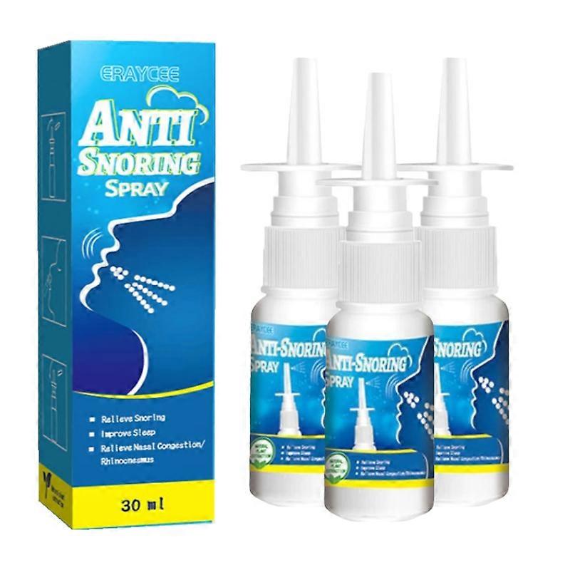 3Pcs 30ML Anti Snoring Spray Stop Snore Throat Relief Sleeping Easier ...
