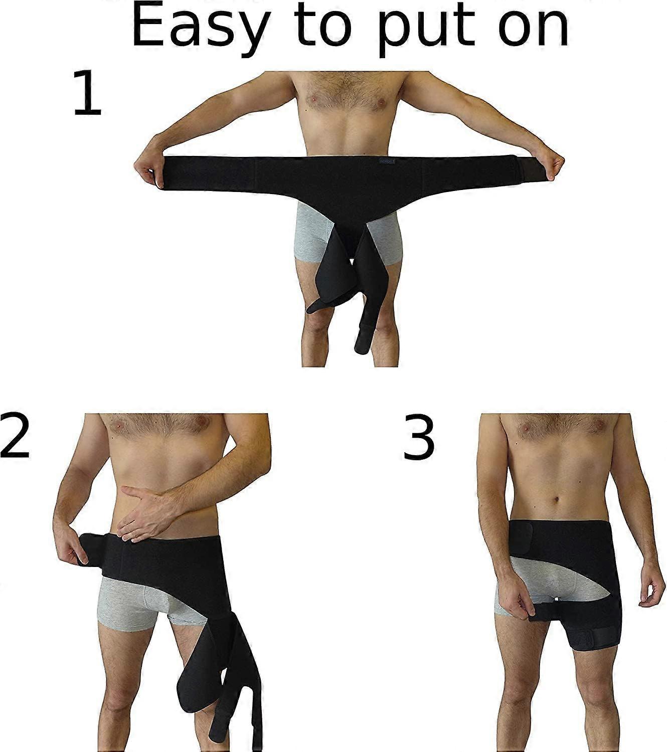 Hip Brace - Thigh Hamstring Sciatica Pain Relief - Compression Support ...