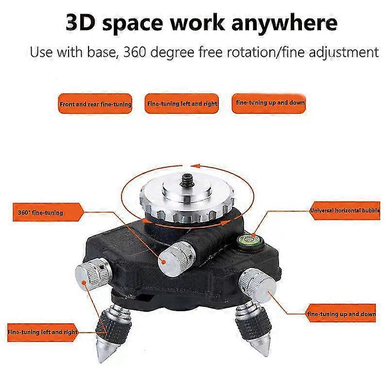 Tripod Connector, Adjustable 360 Swivel Laser Level Adapter, Manually ...