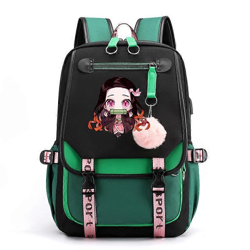 Demon Slayer Nezuko Backpacks for Men Anime School Bag for Teenager ...