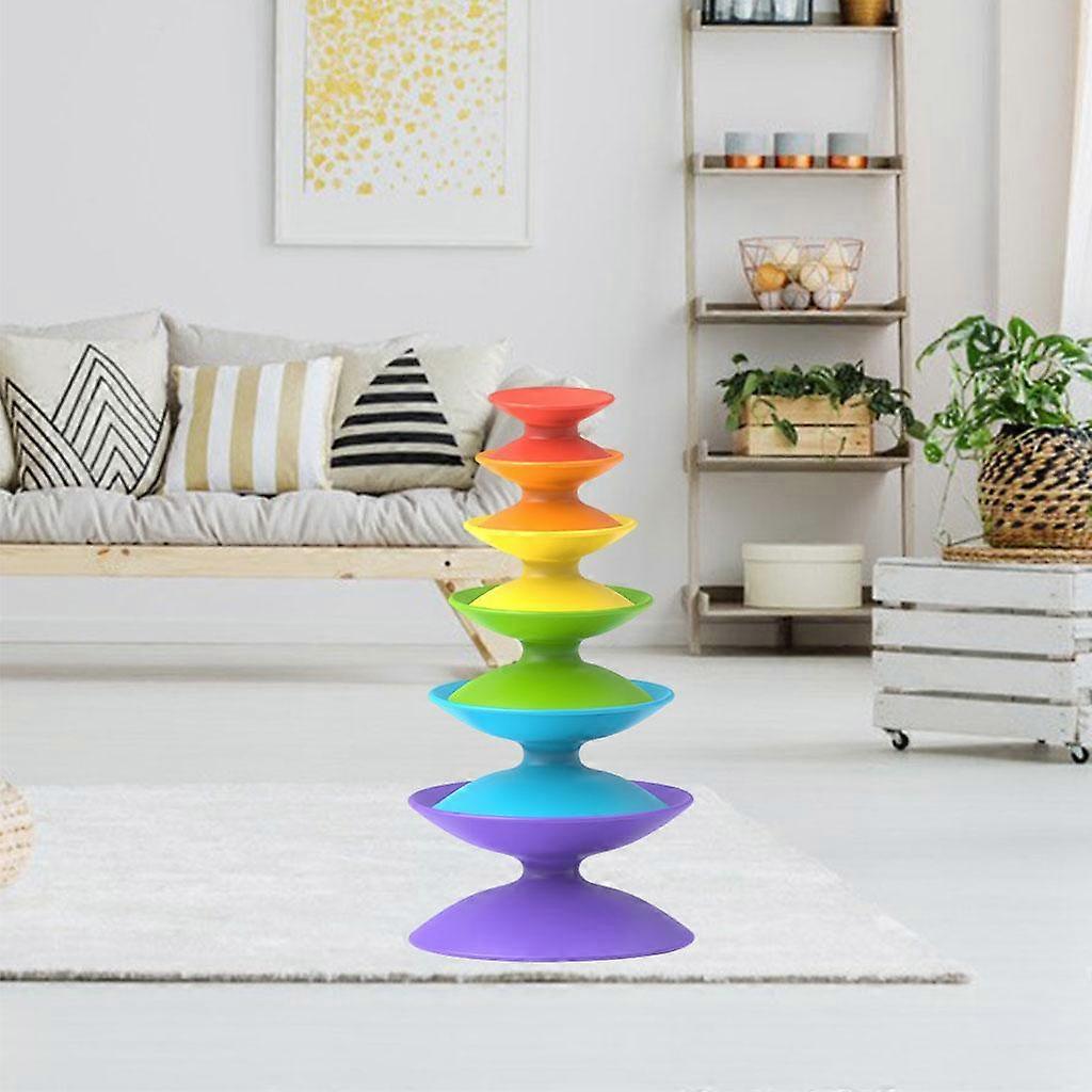 Baby Stacking Rings Toys Building Circle Stacker Sensory Educational ...