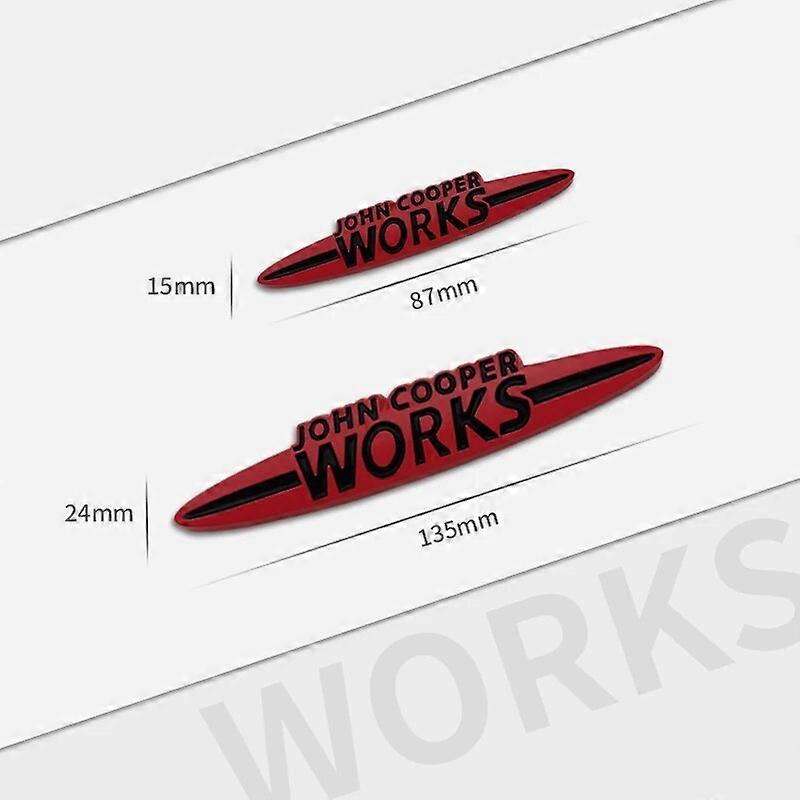 Car Interior Auto Metal John Cooper Works Grille JCW Logo Car 3D Badge ...