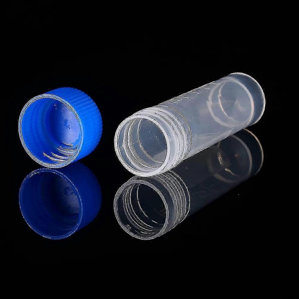 200pcs 5ml Plastic Graduated Vial Storage Container Test Tubes With ...