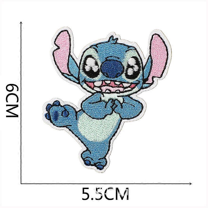 16 Pcs Iron on Patches Stitch Cartoon Stitch Patches Embroidered ...