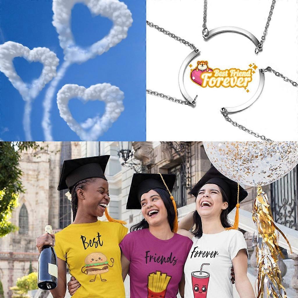 Square Pendant Jigsaw Necklace Round Puzzle Clavicle Chain Stainless ...