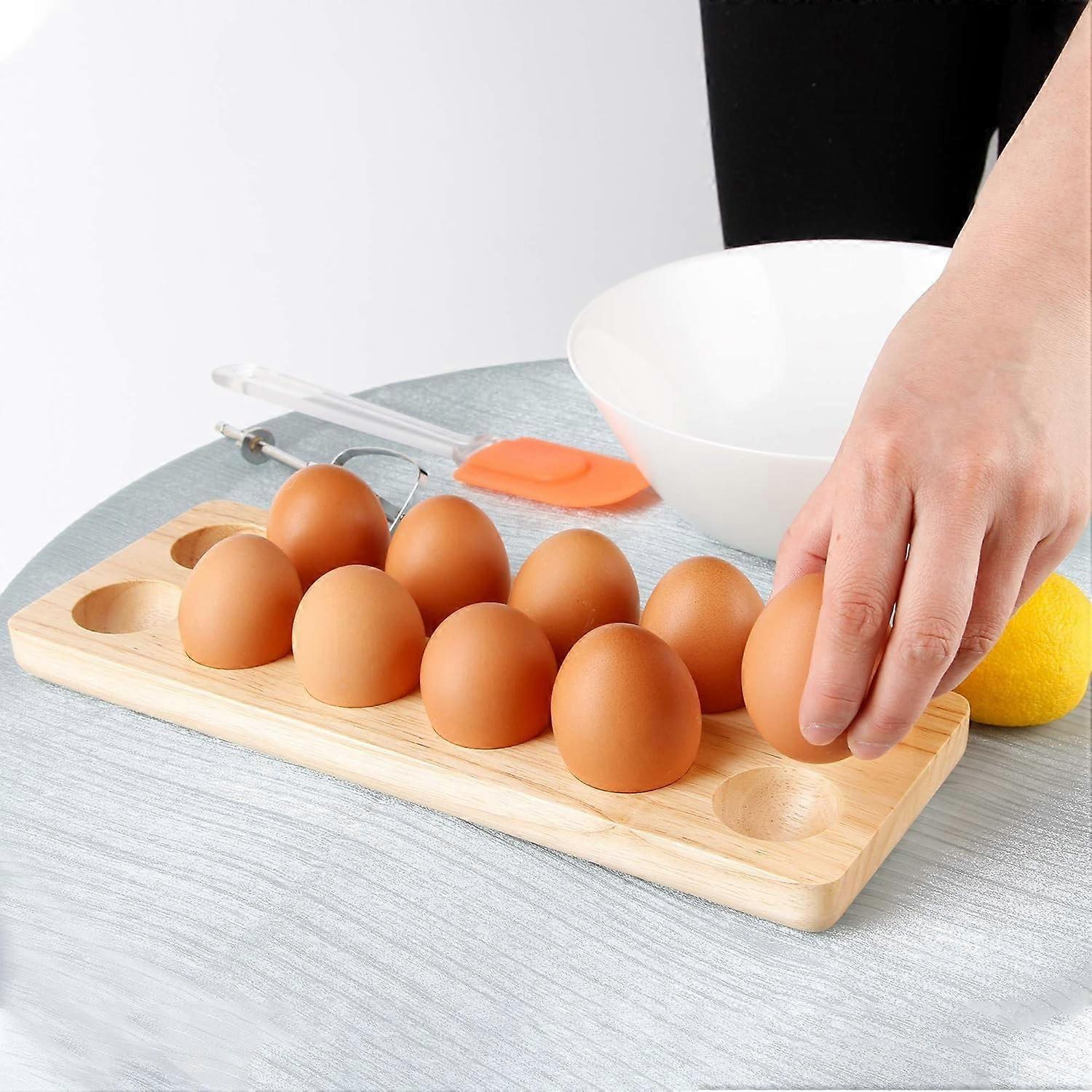 Wooden Egg Rack for Countertop or Refrigerator Tray, Egg Cabinet, Egg ...