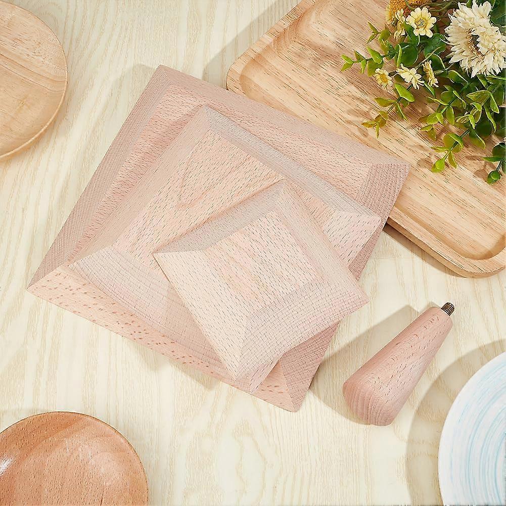 Pottery Tools 4/6/8 Inch Square Wood Ceramic Tools with Handle Ceramic ...
