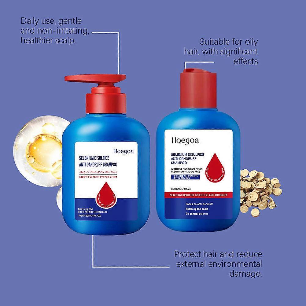 120ml Selenium Disulfide Anti-Dandruff Shampoo - Deep Cleansing, Oil ...